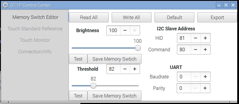 GT-1P Control Center | Noritake Co., Inc. Electronics Division